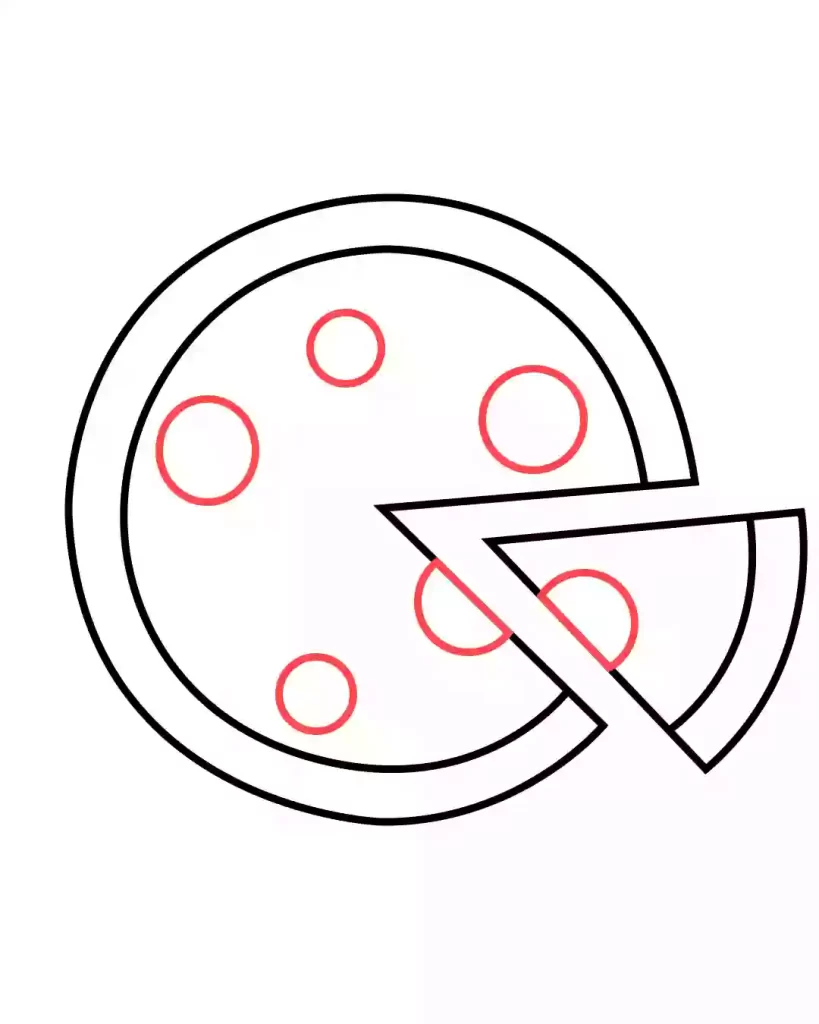 How To Draw Pizza In Simple And Easy Steps