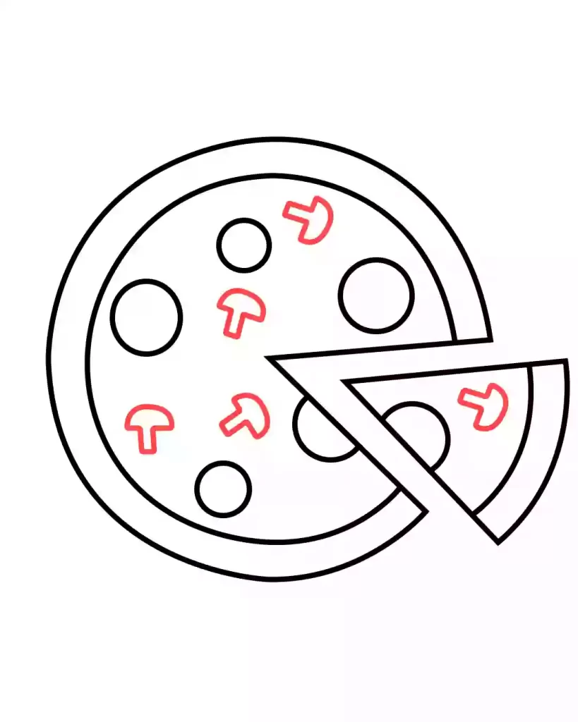 How To Draw Pizza In Simple And Easy Steps