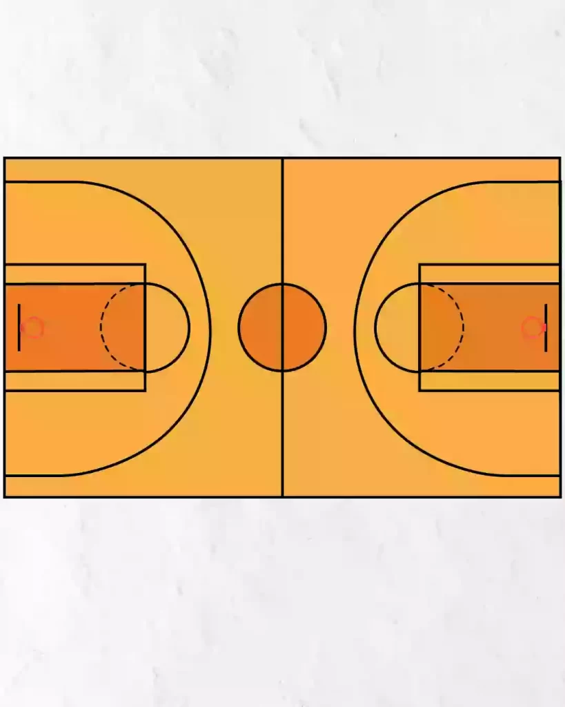 Basketball Court Drawing Colored