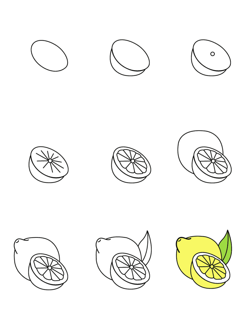 How To Draw Lemon In 9 Simple Steps