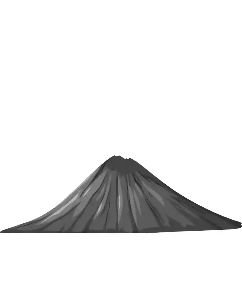 Learn How To Draw Volcano In Simple Steps