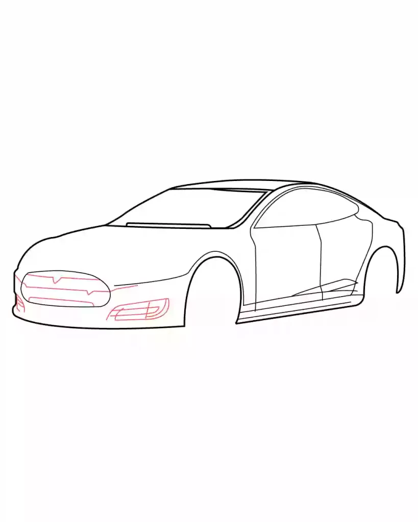 How To Draw A Tesla In Simple Steps For Beginners