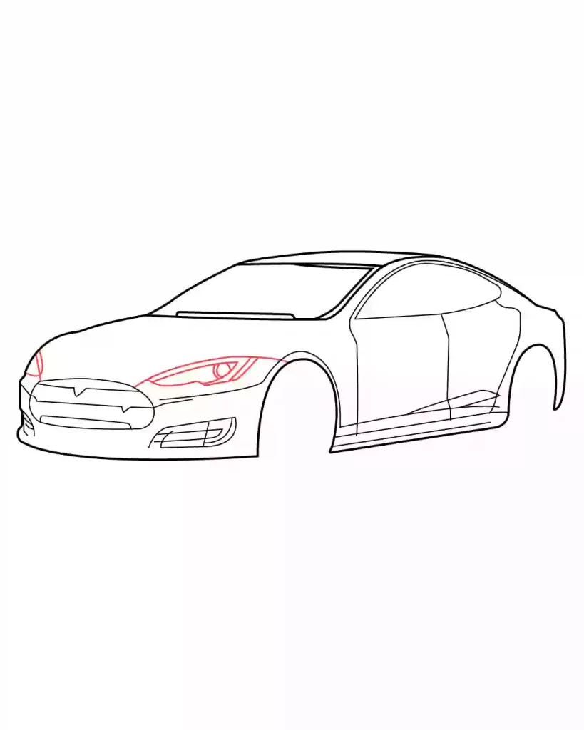 How To Draw A Tesla In Simple Steps For Beginners
