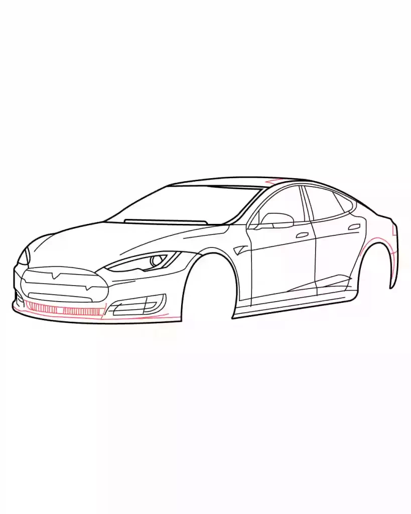 How To Draw A Tesla In Simple Steps For Beginners