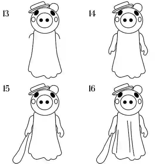 How To Draw Piggy In Simple And Easy Step By Step Guide