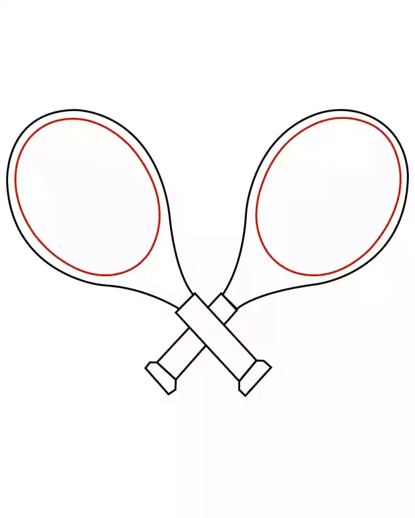 How To Draw Tennis Racket In Simple And Easy Steps