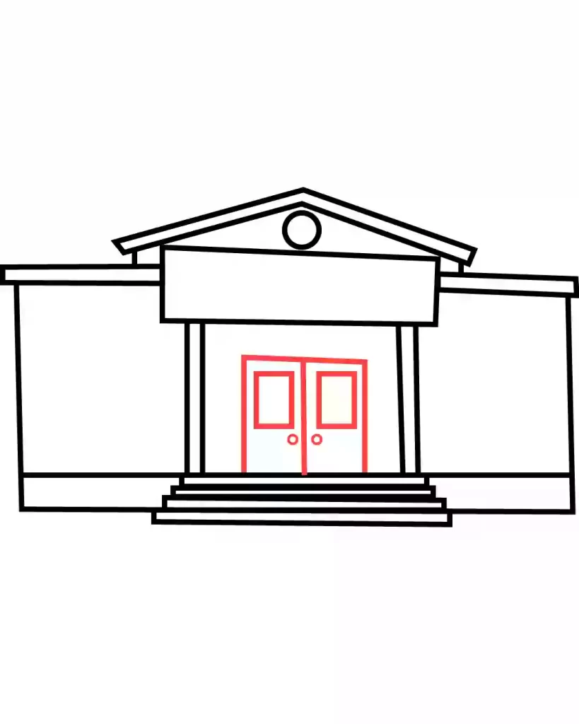 How To Draw School In Simple And Easy Steps For Kids