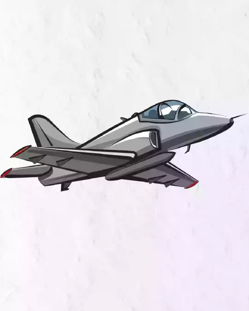 How To Draw Jet In Simple And Easy Steps Guide