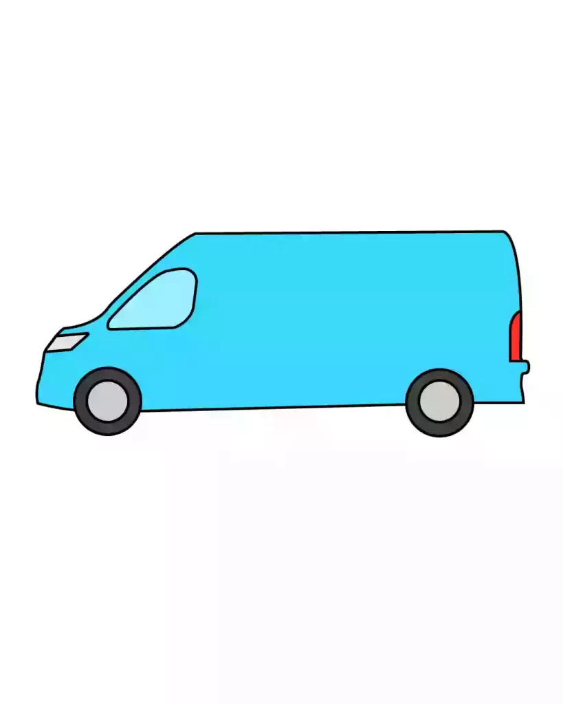 How To Draw Van In Simple And Easy Steps