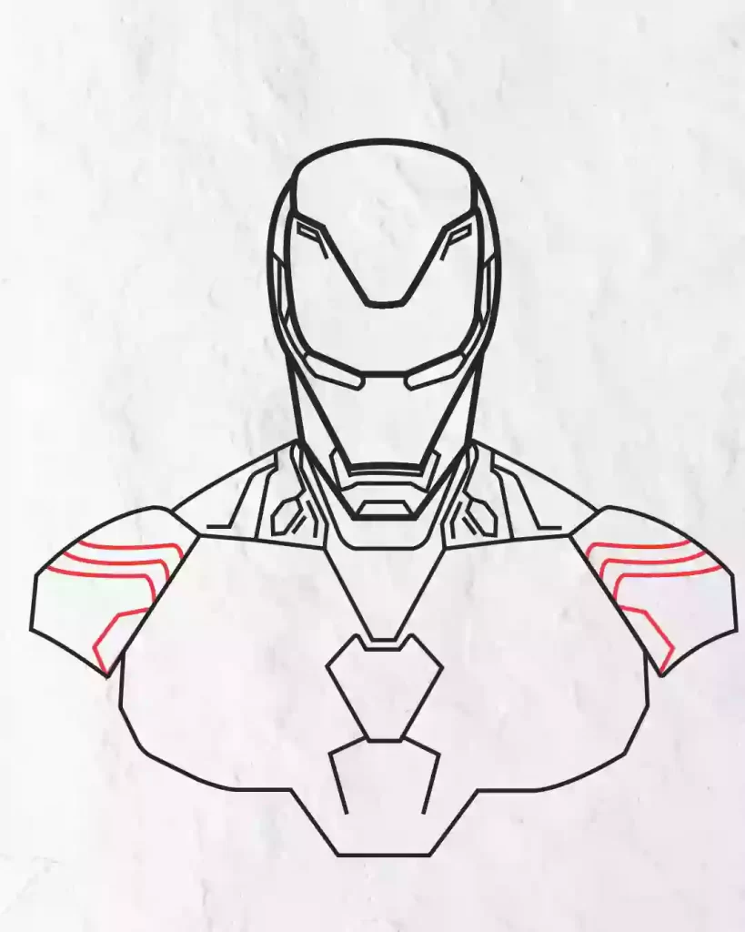 Simple Iron Man Cartoon Drawing