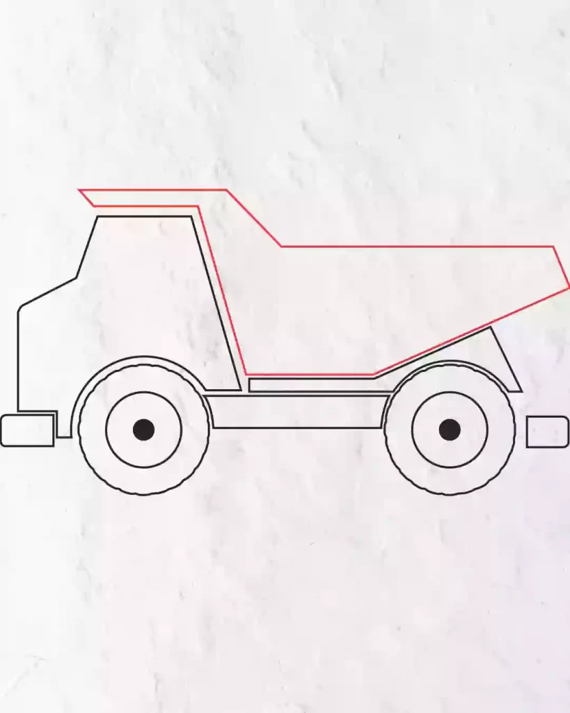 How To Draw Dump Truck In 9 Easy Steps